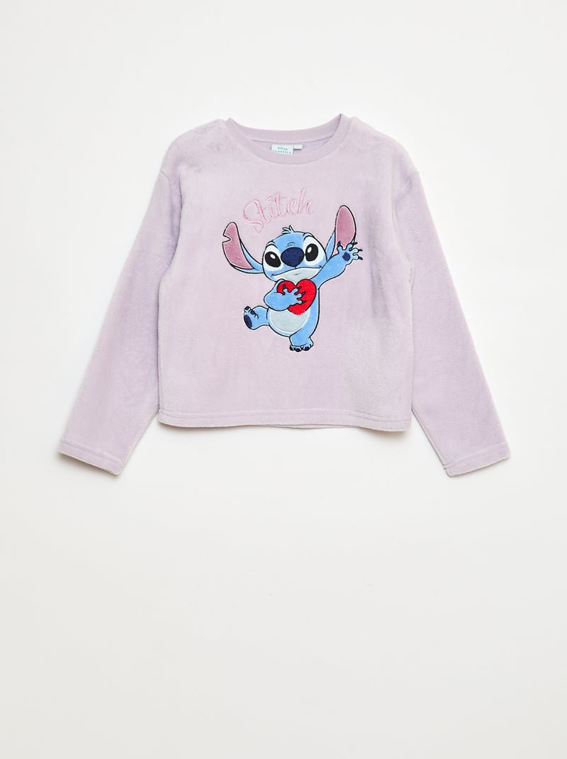 Conjunto de pijama largo polar 'Stitch' 'Disney' - 2 piezas - Purpura - Niña - 15.00€ - Kiabi