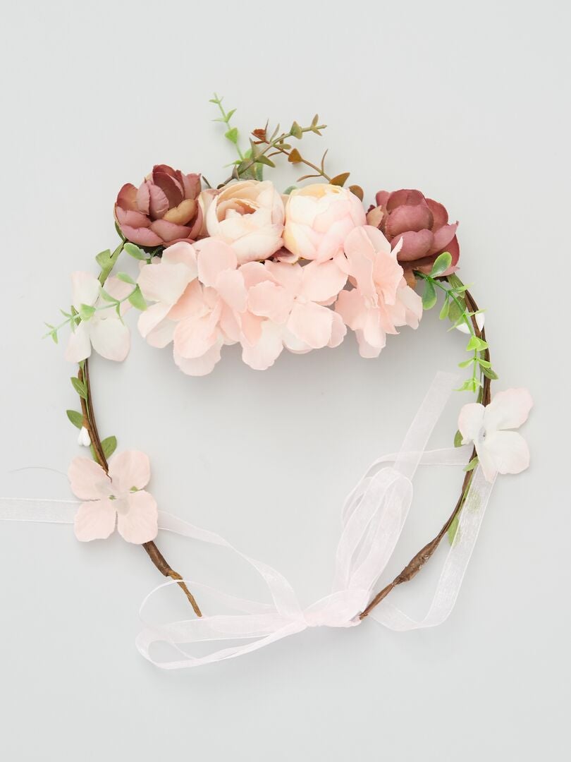 Corona de flores - ROSA - Kiabi - 5.00€