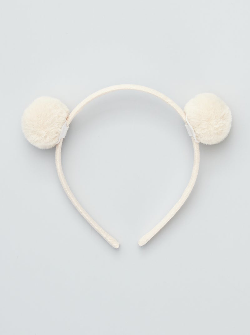 Diadema pompón - BLANCO - 3.00€ - Kiabi