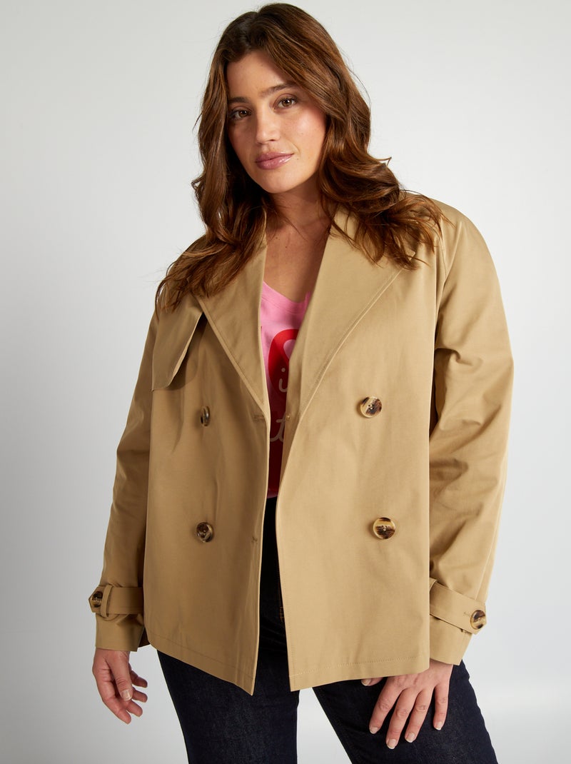 Gabardina corta - beige - Kiabi - 39.00€