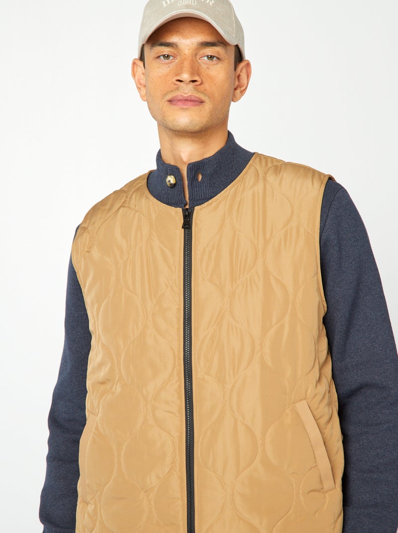 Gabardina midi chaleco acolchado en el interior - BEIGE - Hombre - 50. ...
