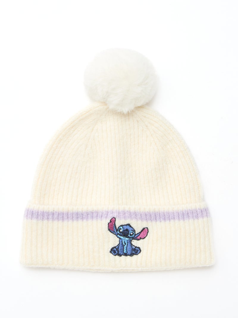 Gorro 'Stitch' con pompón - Blanco - Niña - 8.00€ - Kiabi