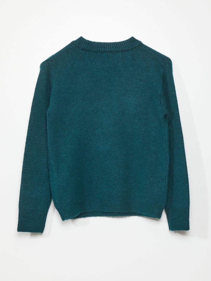 Jersey de Navidad con Papá Noel - VERDE - Kiabi - 14.00€