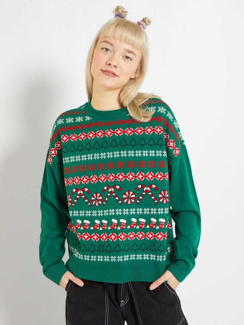 Jersey de Navidad - VERDE - Kiabi - 12.00€