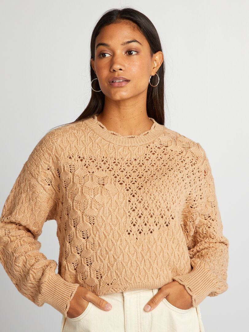 Jersey de punto - BEIGE - Kiabi - 25.00€