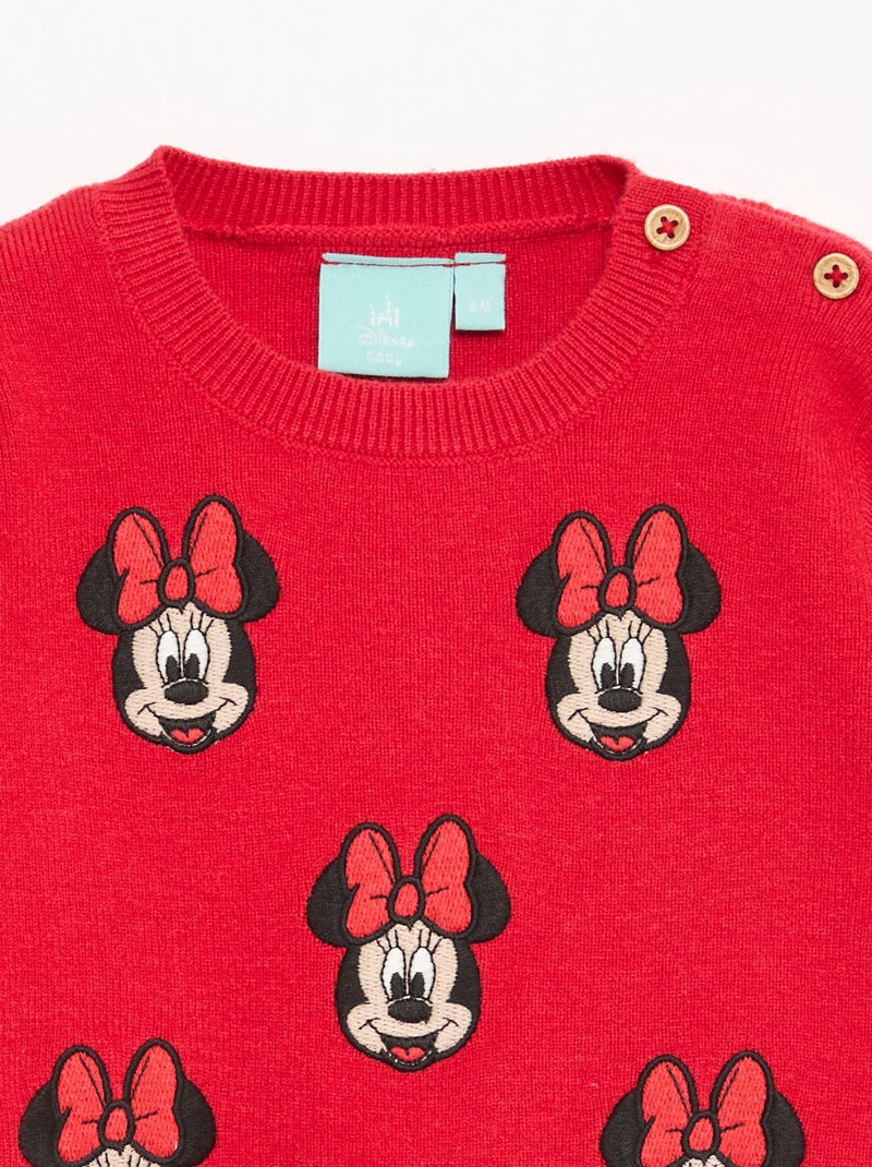 Jersey 'Disney' 'Minnie' de punto con animación fantasía - Rojo - Bebé ...