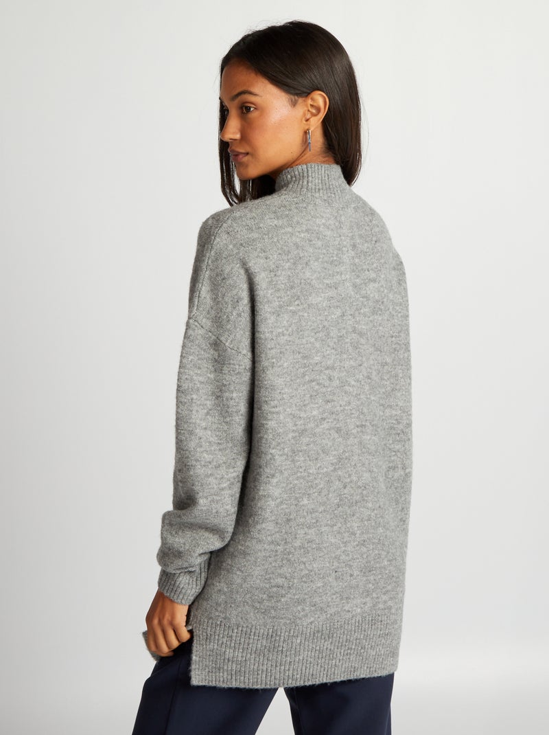 Jersey largo de cuello alto - GRIS - Kiabi - 18.00€