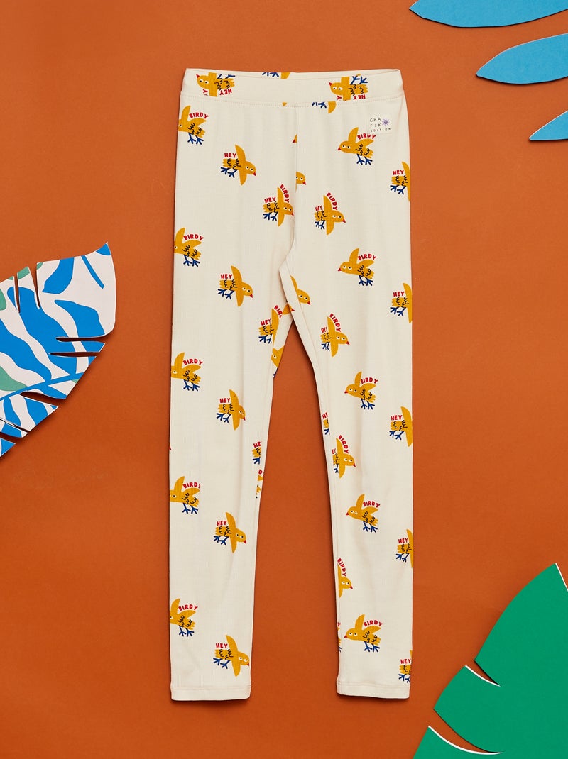 Legging estampado - Grafik Edition - BLANCO - Niña - 7.00€ - Kiabi