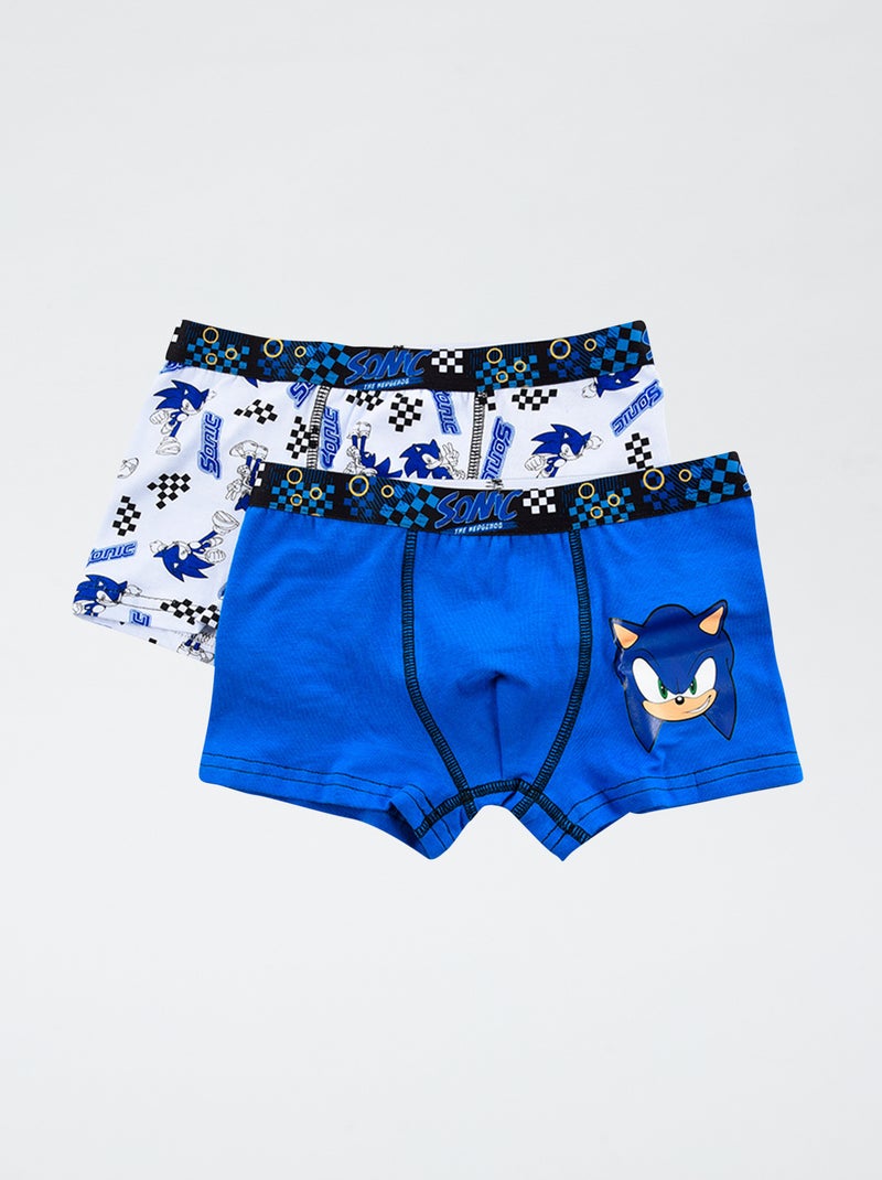 Lote de 2 bóxers 'Sonic' de algodón - Azul - Niño - 8.00€ - Kiabi