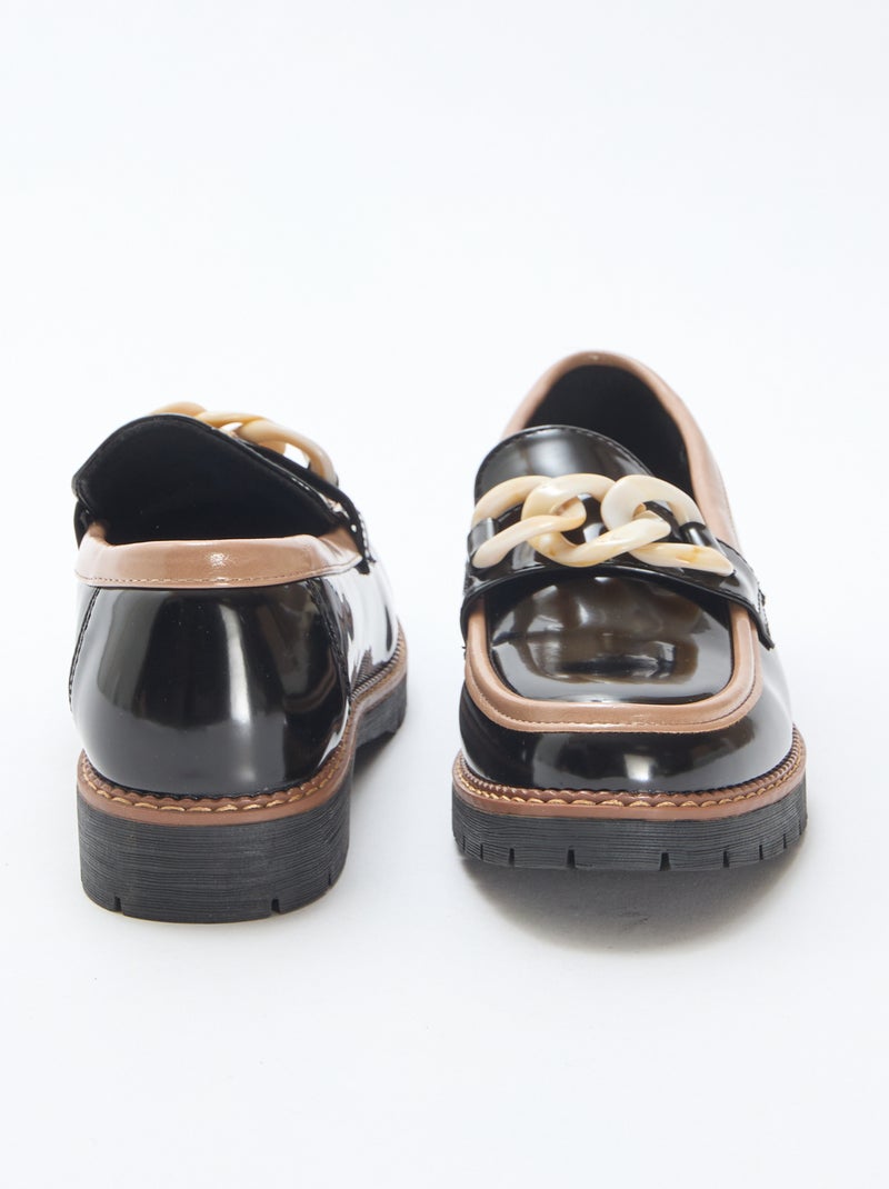 Mocasines charol bicolor - Negro - Mujer - 30.00€ - Kiabi
