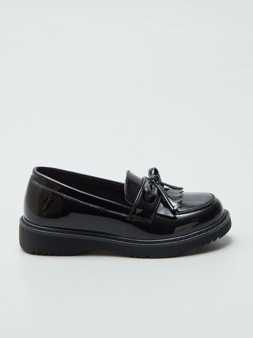Mocasines de charol con lazo de fantasía - NEGRO - Kiabi - 24.00€