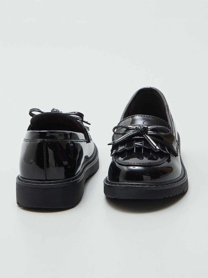 Mocasines de charol con lazo de fantasía - NEGRO - Kiabi - 24.00€