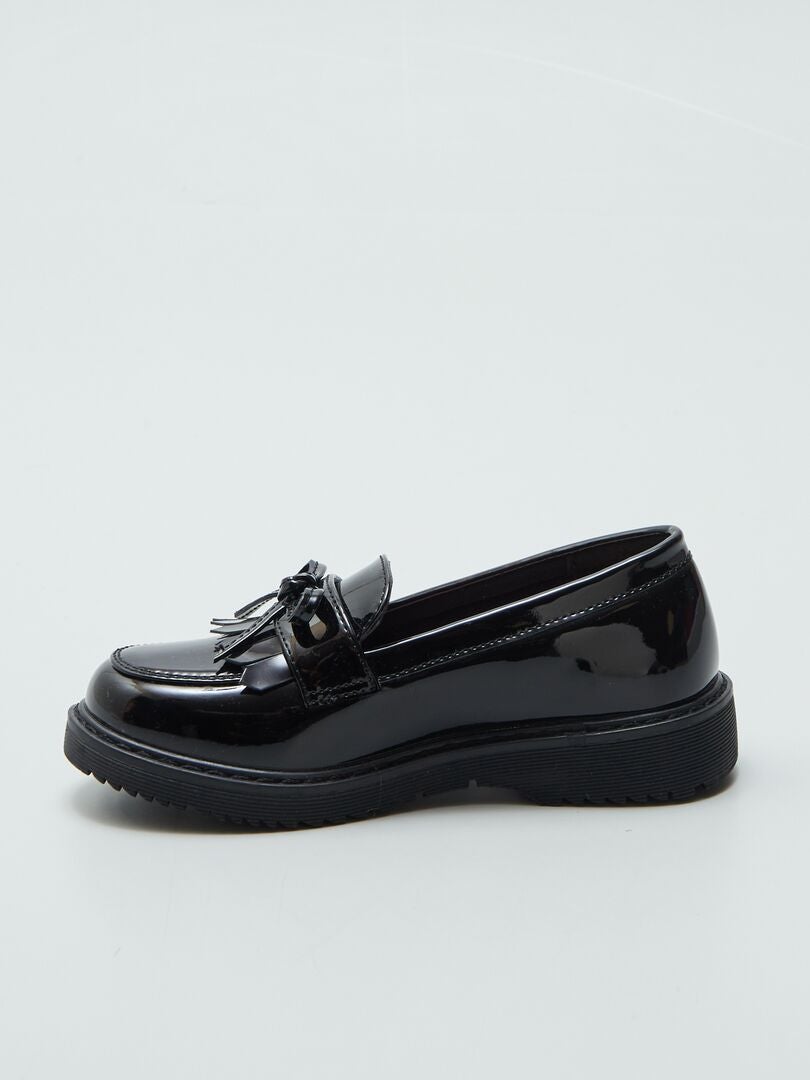 Mocasines de charol con lazo de fantasía - NEGRO - Kiabi - 24.00€