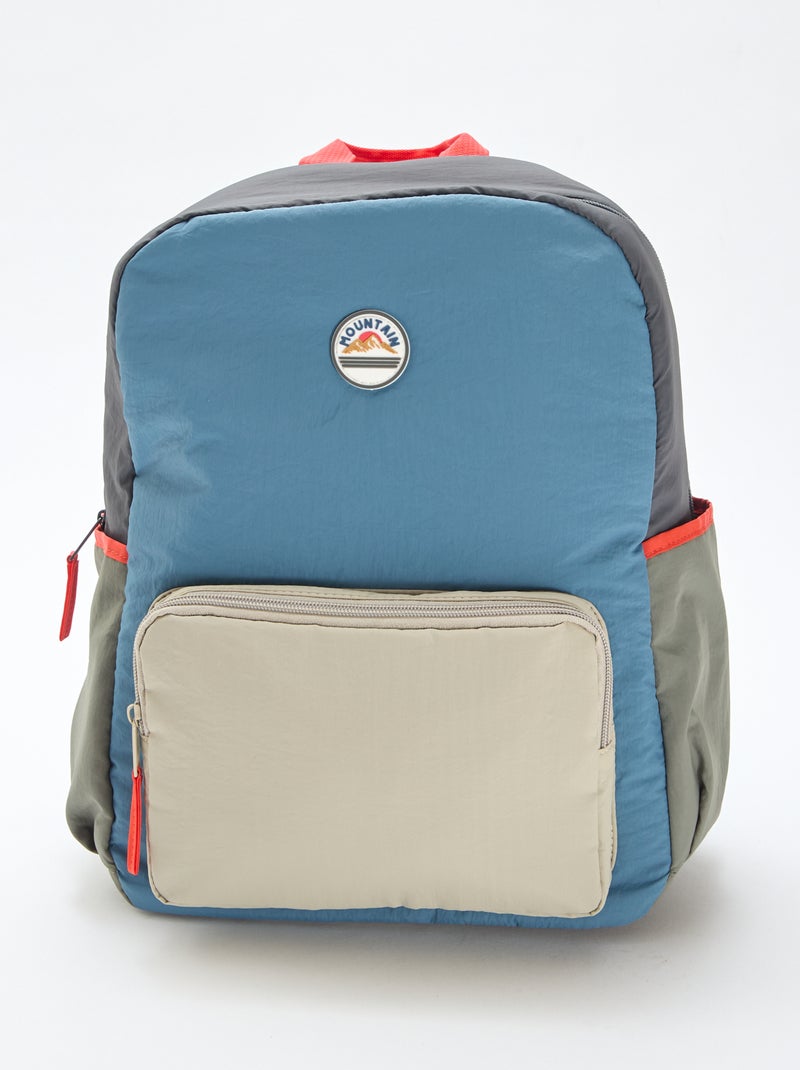 Mochila Color Block - Azul - Niño - 10.00€ - Kiabi