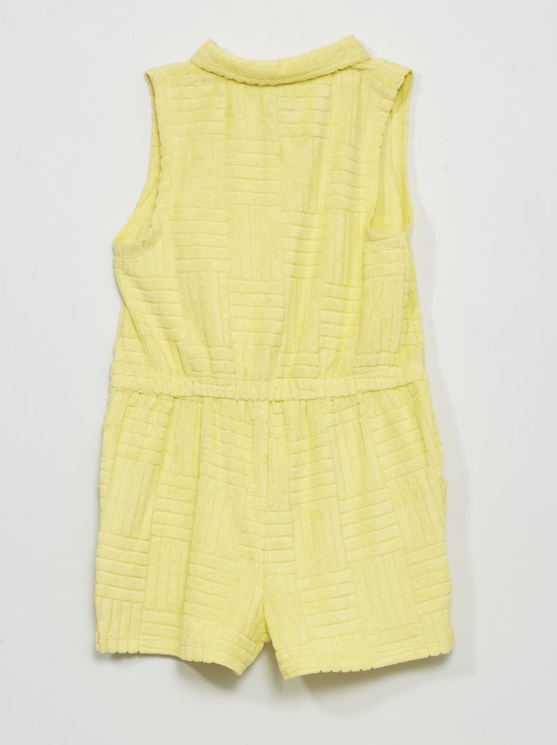 Mono con capucha de rizo - amarillo - Niña - 20.00€ - Kiabi