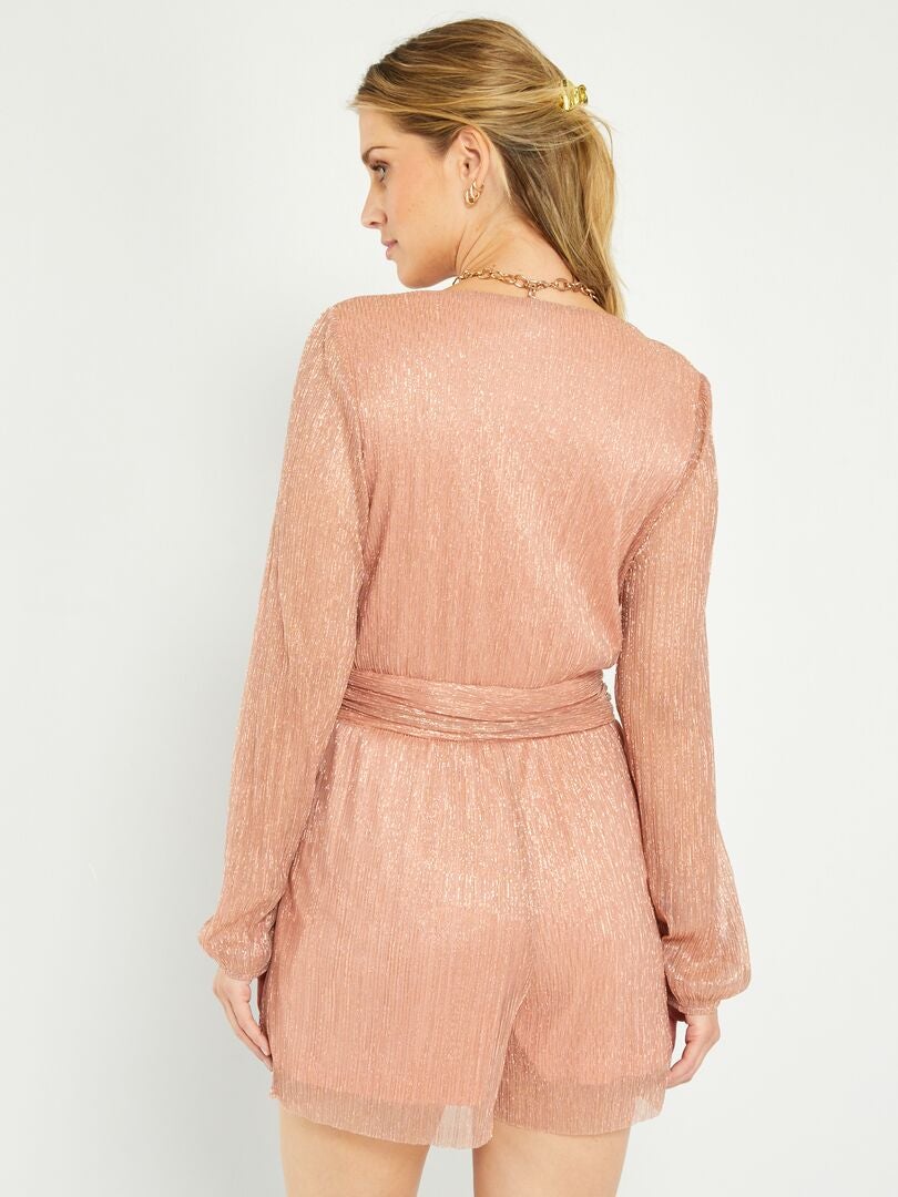 Mono corto plisado brillante - ROSA - Kiabi - 29.00€