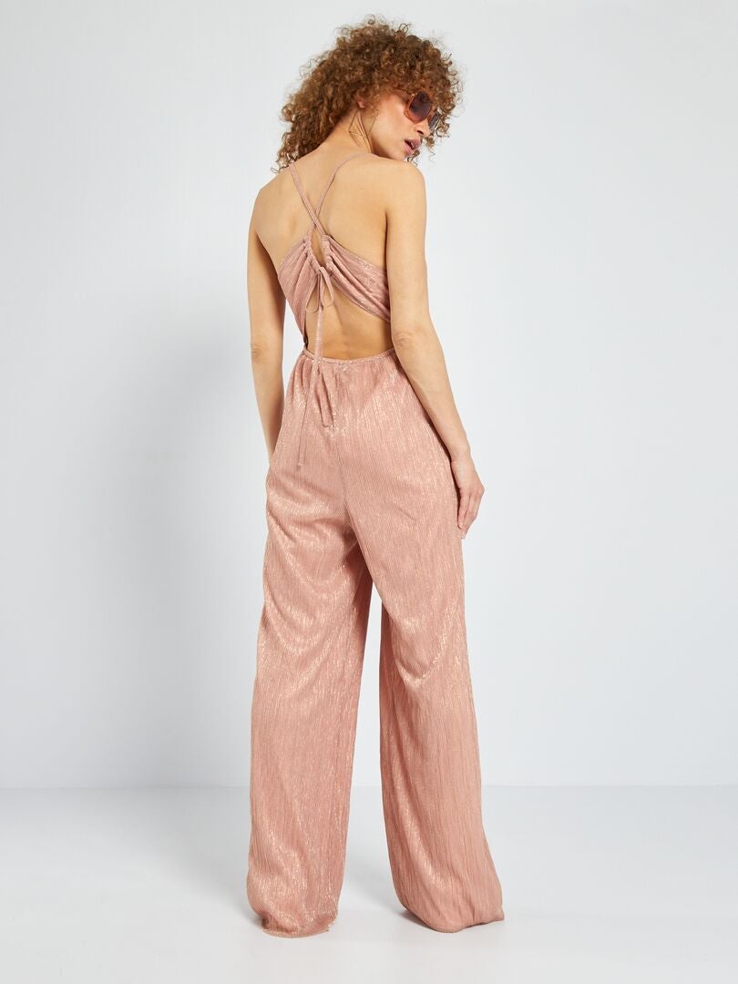 Mono de punto plisado irisado - rosa - Kiabi - 29.00€