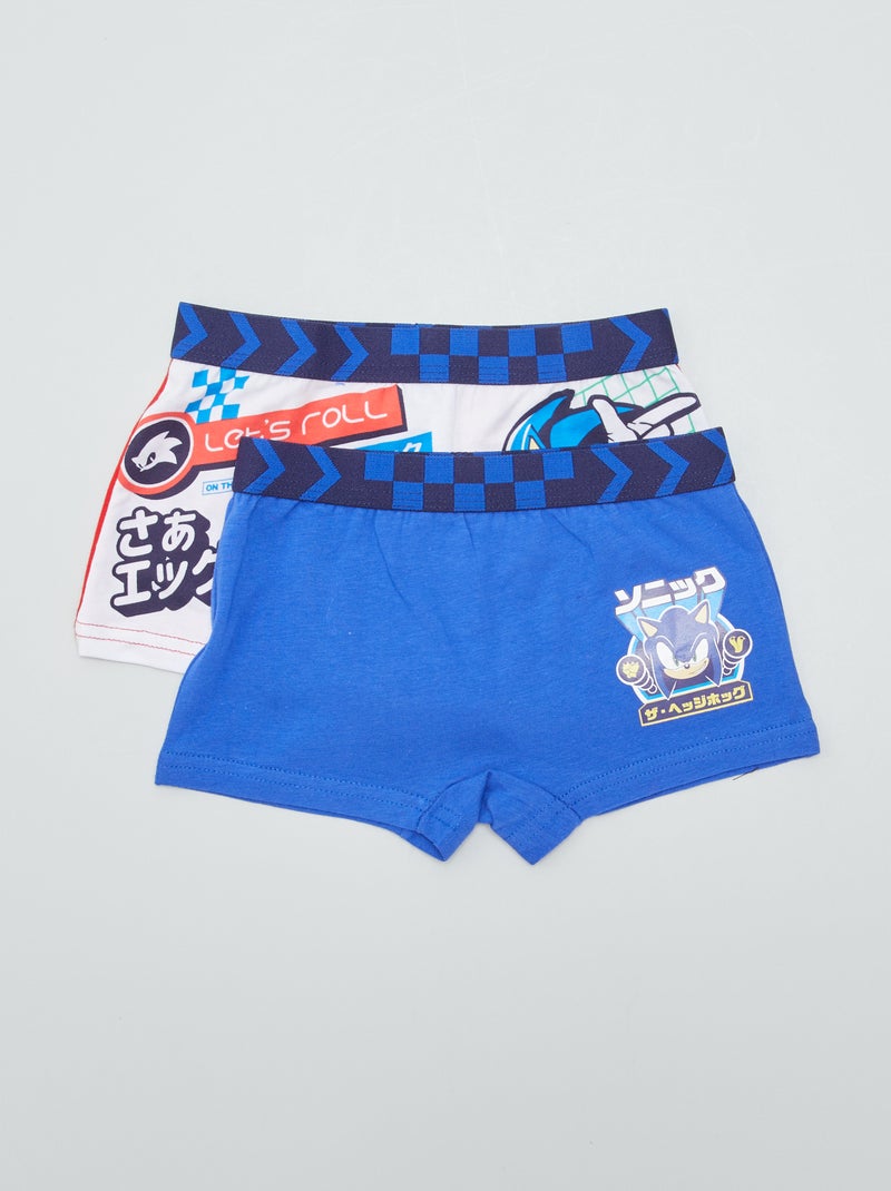 Pack de 2 boxers 'Sonic' 'SEGA' - AZUL - 8.00€ - Kiabi