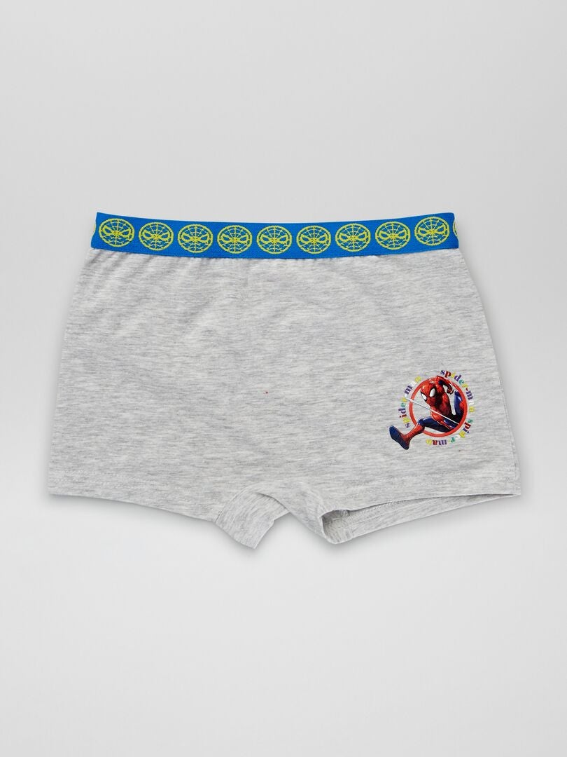 Pack de 2 bóxers 'Spider-Man' - amarillo/gris - Kiabi - 8.00€