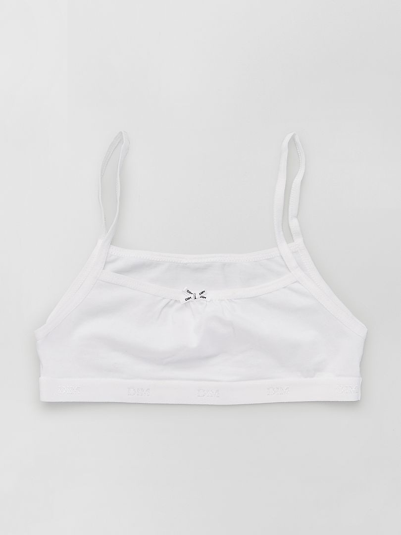 Pack de 2 tops de algodón 'Dim Girl' - negro/blanco - Kiabi - 12.00€