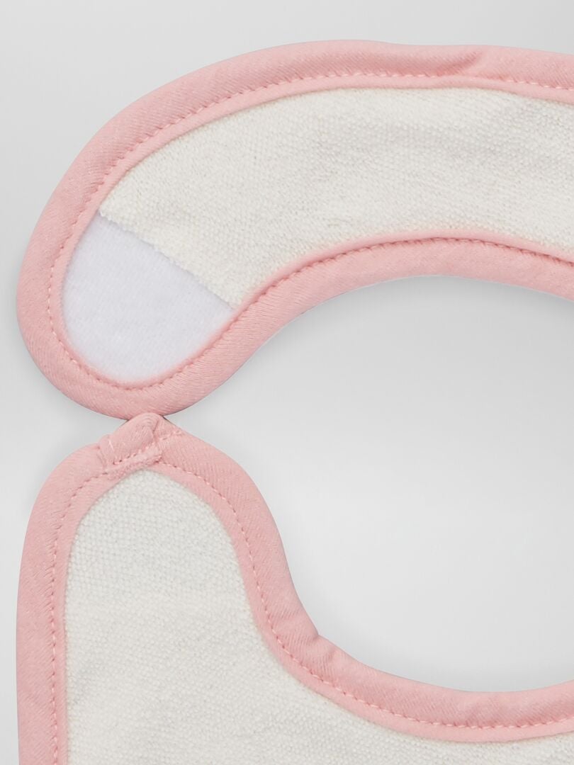 Pack de 3 baberos de rizo de forma redonda - ROSA - Kiabi - 6.00€