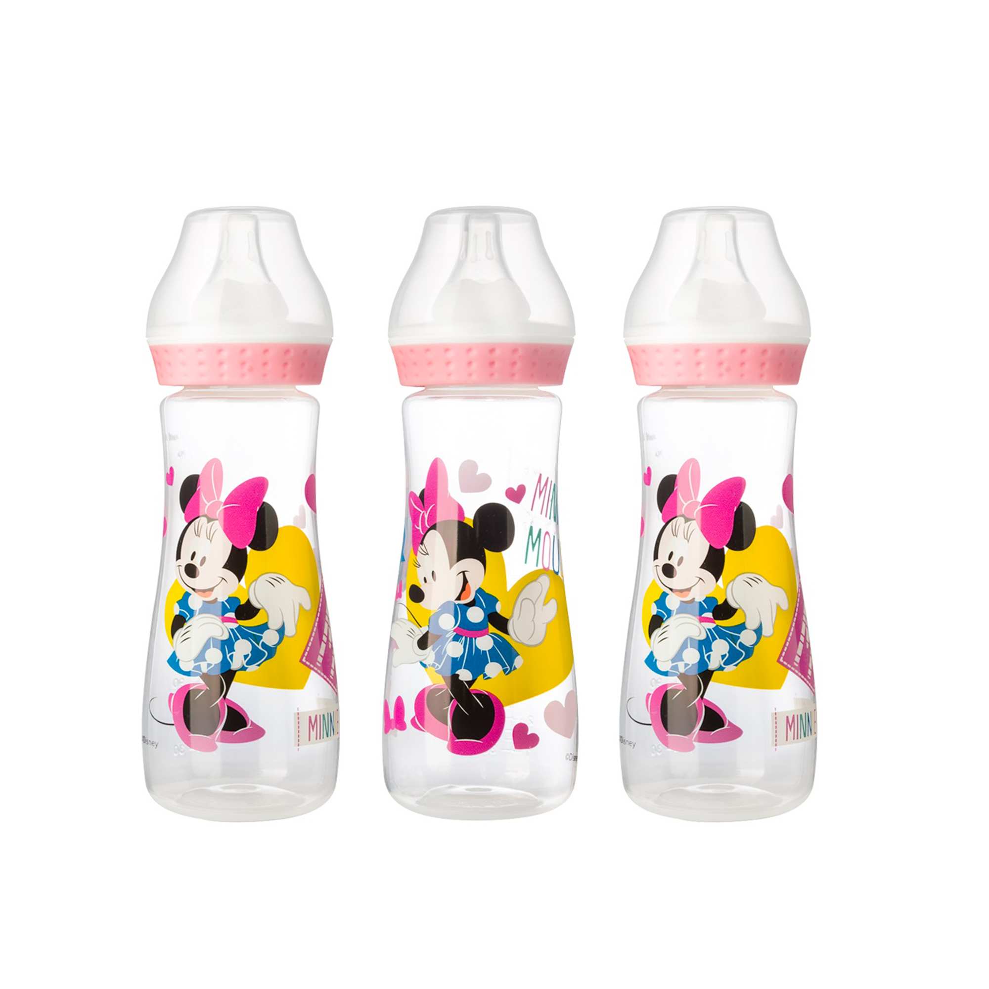Pack de 3 biberones de 250 ml 'Minnie' Bebé niña - rosa - Kiabi - 8,00€