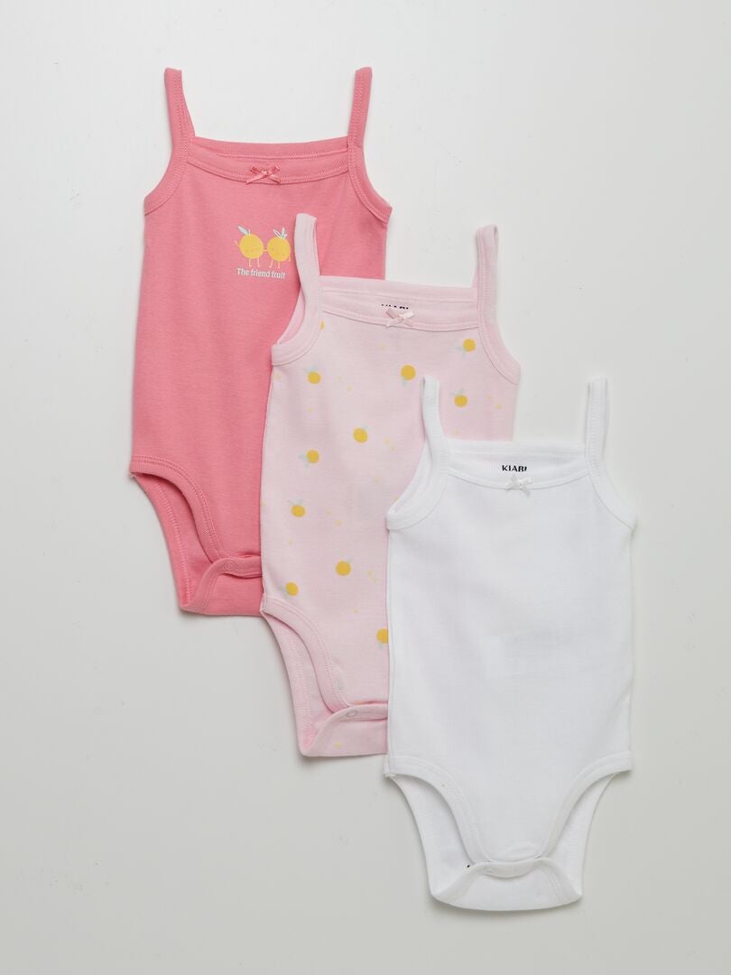 Pack de 3 bodis de tirantes - ROSA - Kiabi - 9.00€