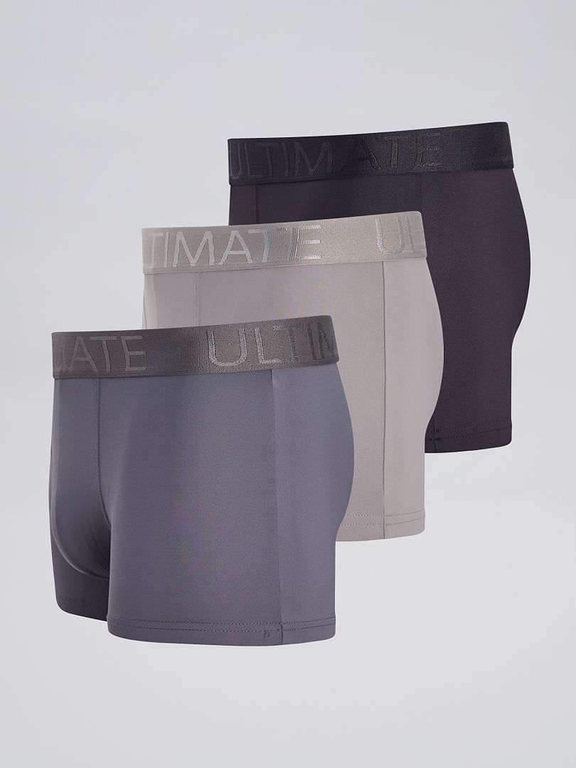 Pack de 3 boxers de microfibra - NEGRO - Kiabi - 12.00€