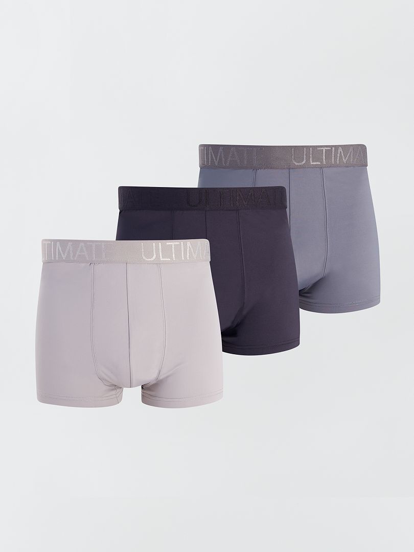 Pack de 3 boxers de microfibra - NEGRO - Kiabi - 15.00€