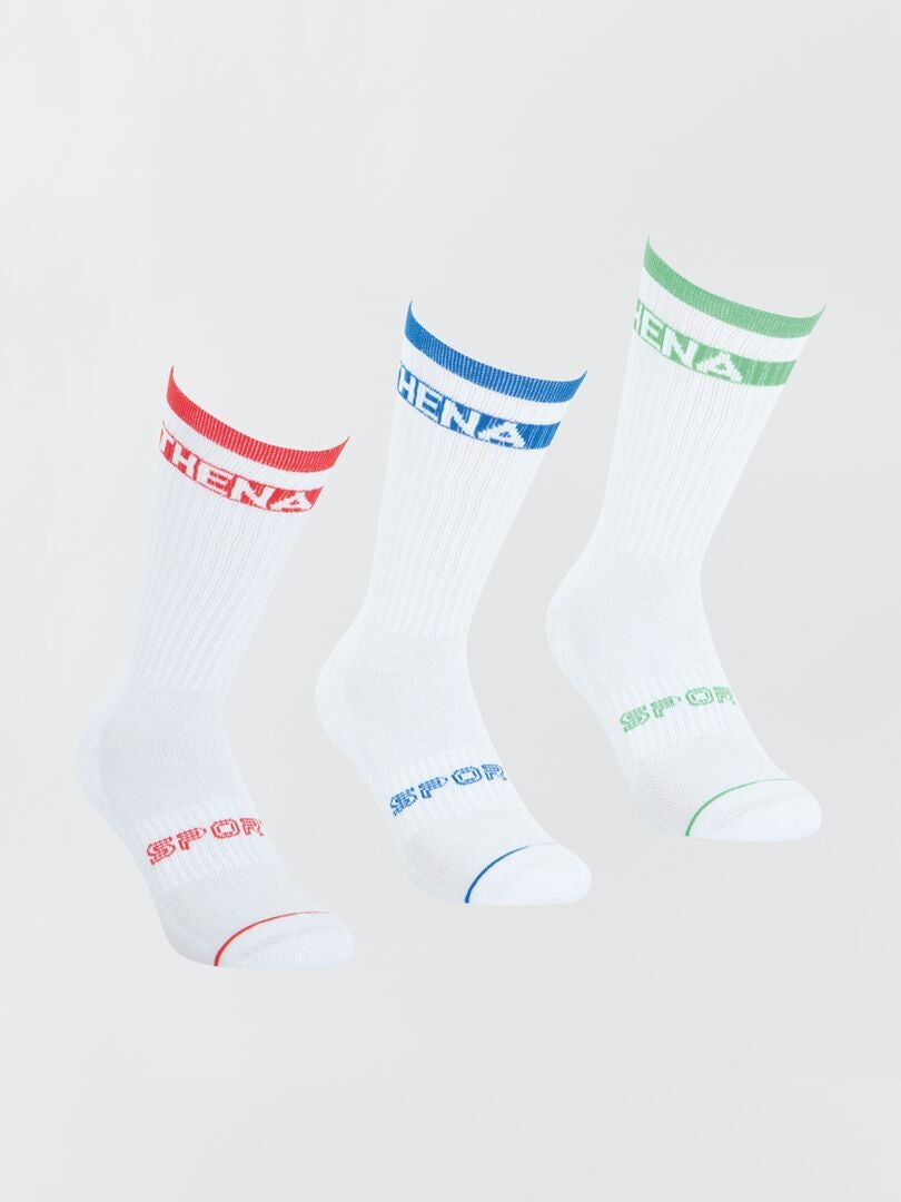 Pack De 3 Pares De Calcetines De Largo Medio Athena Blanco Kiabi 1000€