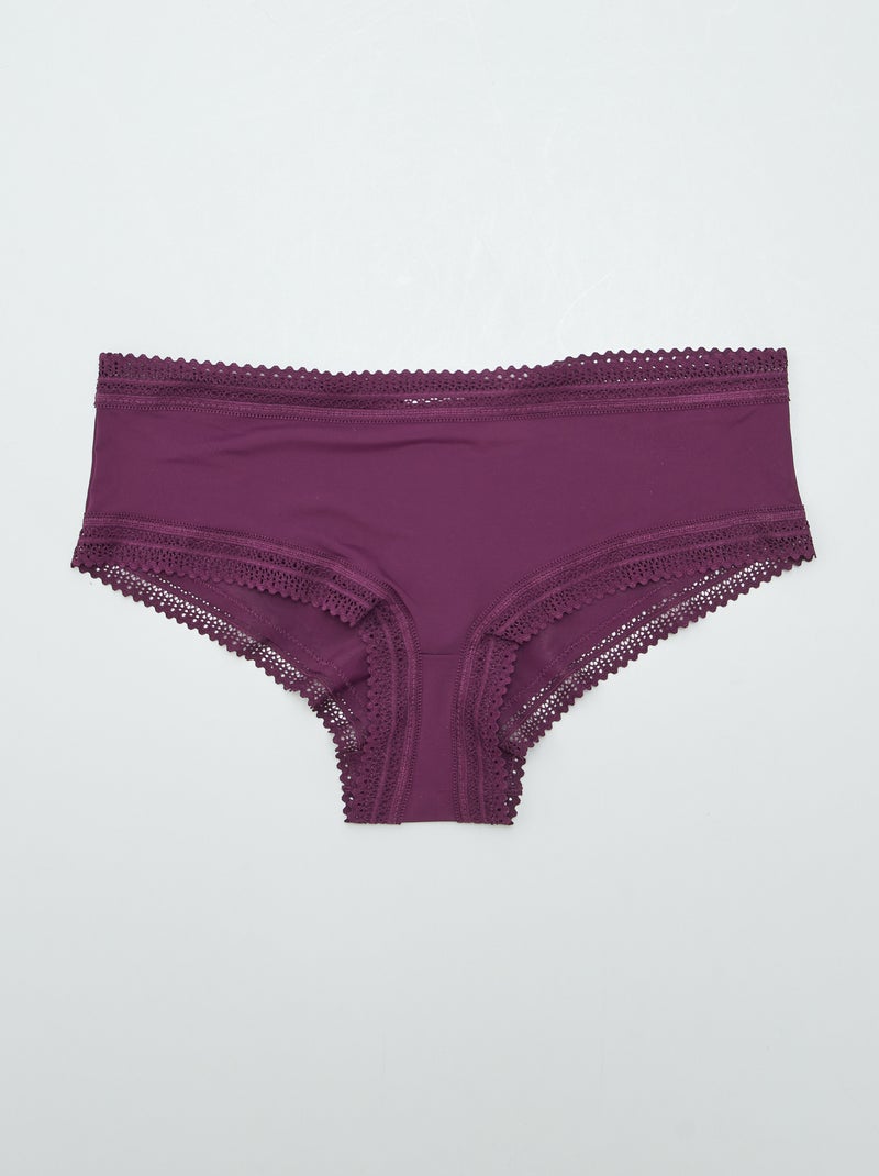 Pack de 3 shortys de microfibra estampados - PURPURA - Mujer - 8.00 ...
