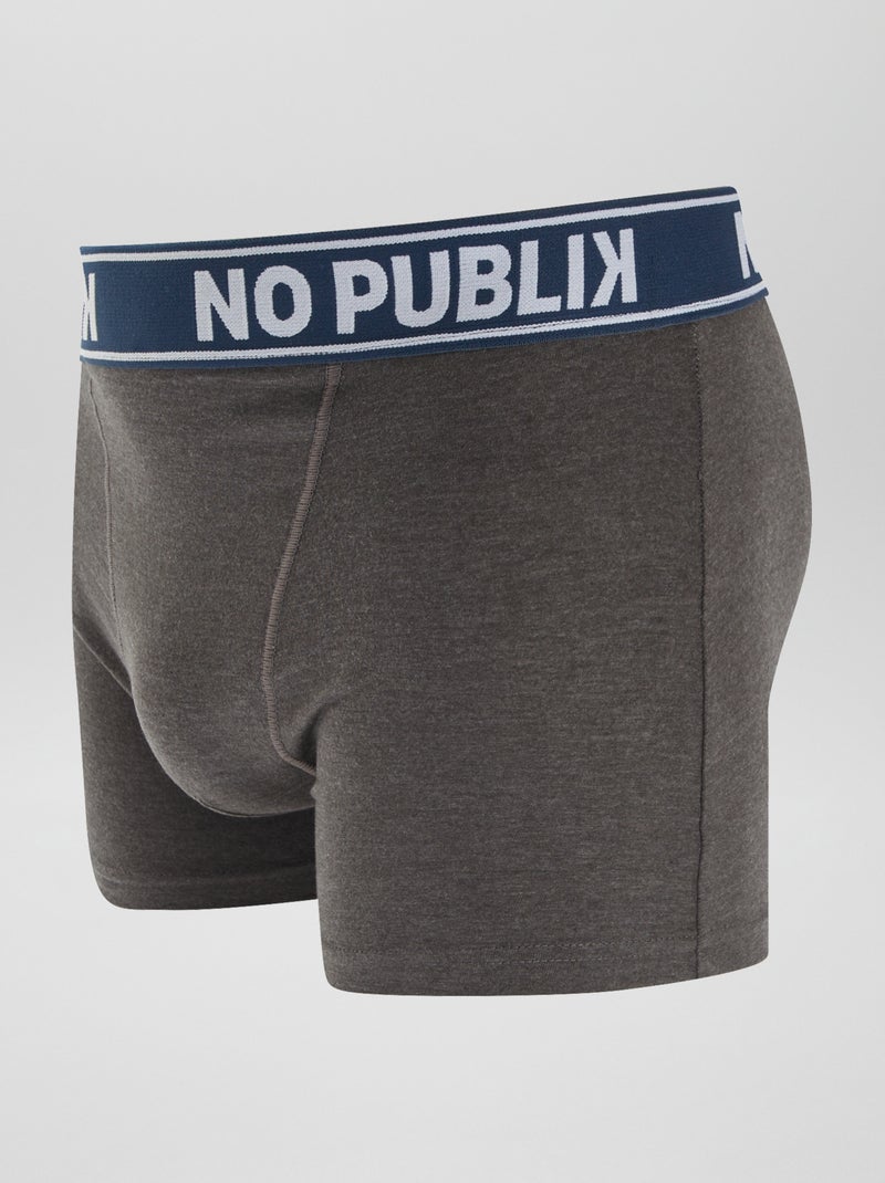 Pack de 5 bóxers lisos 'No Publik' - AZUL - 20.00€ - Kiabi