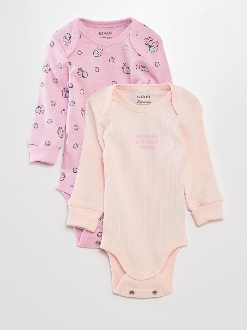 Pack de bodis de manga larga - ROSA - Kiabi - 8.00€