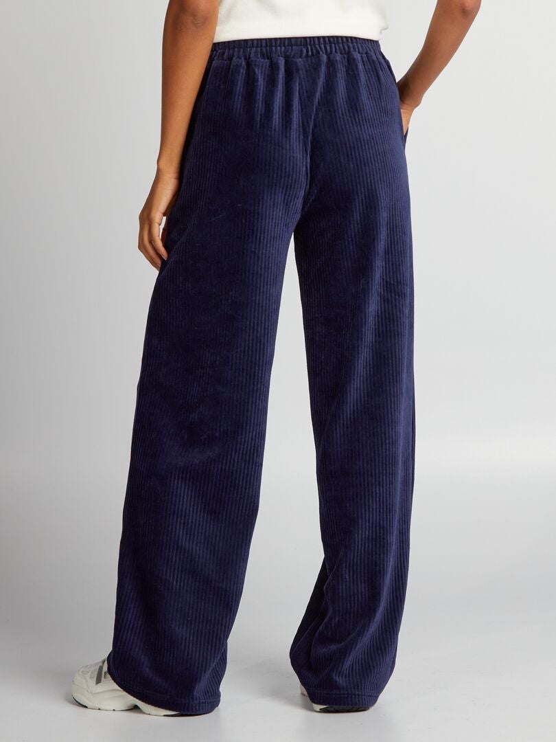 Pantalón ancho de pana - AZUL - Kiabi - 18.00€