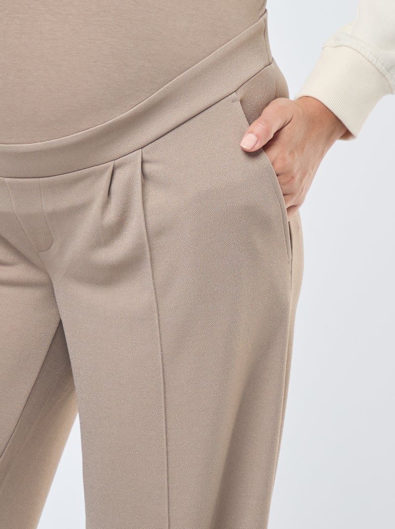 Pantalón de premamá corte recto - Beige - Premamá - Mujer - 22.00€ - Kiabi