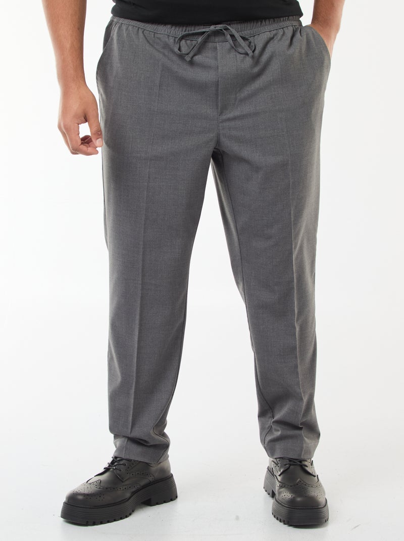 Pantalón estilo "jogger" liso - Gris - Tallas grandes - Hombre - 27.00 ...