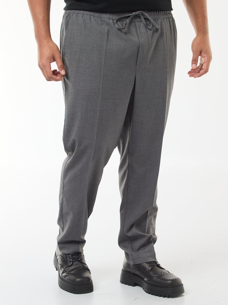 Pantalón estilo "jogger" liso - Gris - Tallas grandes - Hombre - 27.00 ...