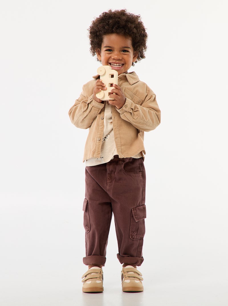 Pantalón paper bag - Marron - Bebé niño - 13.00€ - Kiabi