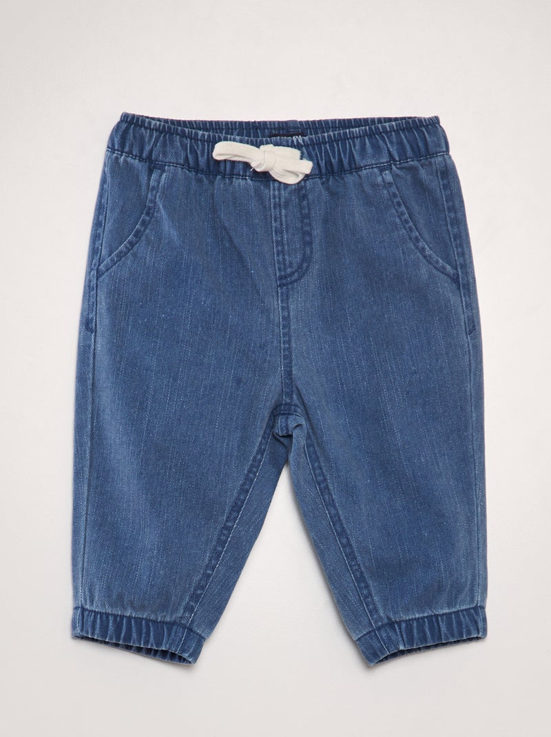 Pantalón paperbag vaquero - AZUL - Kiabi - 10.00€