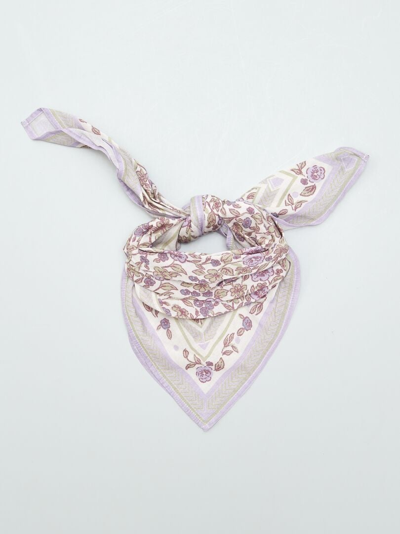 Pañuelo triangular estampado - PURPURA - Kiabi - 6.00€