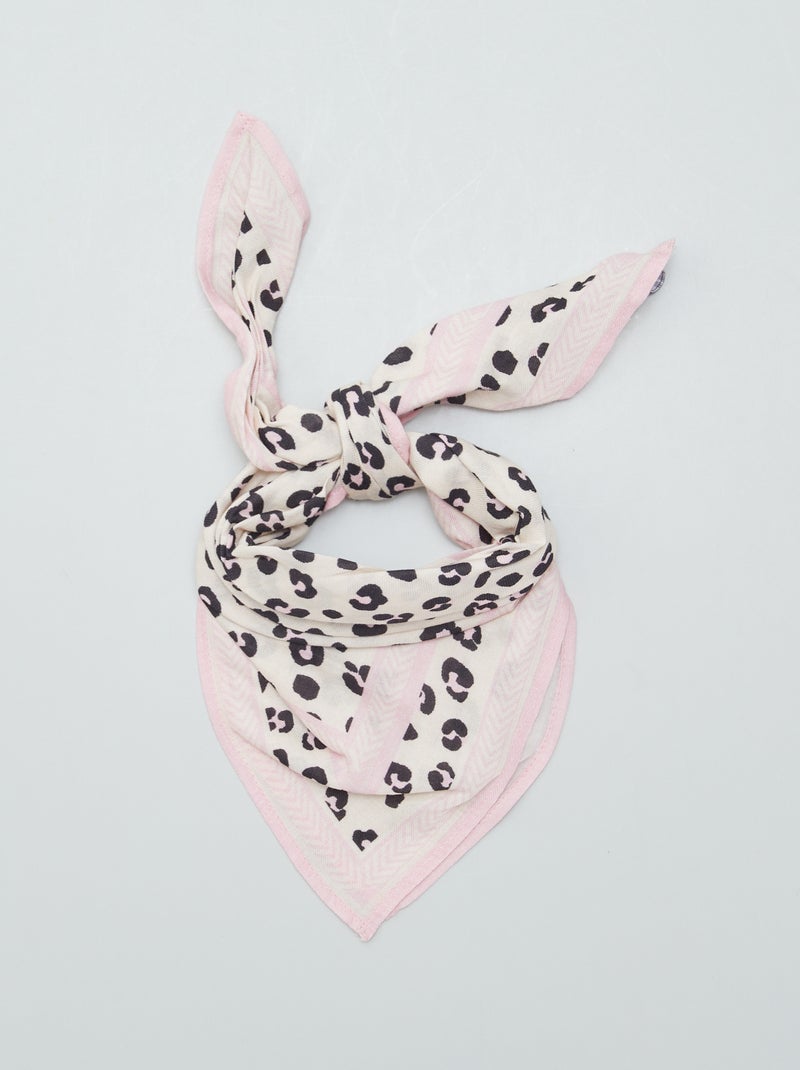 Pañuelo triangular estampado - ROSA - 0.00€ - Kiabi