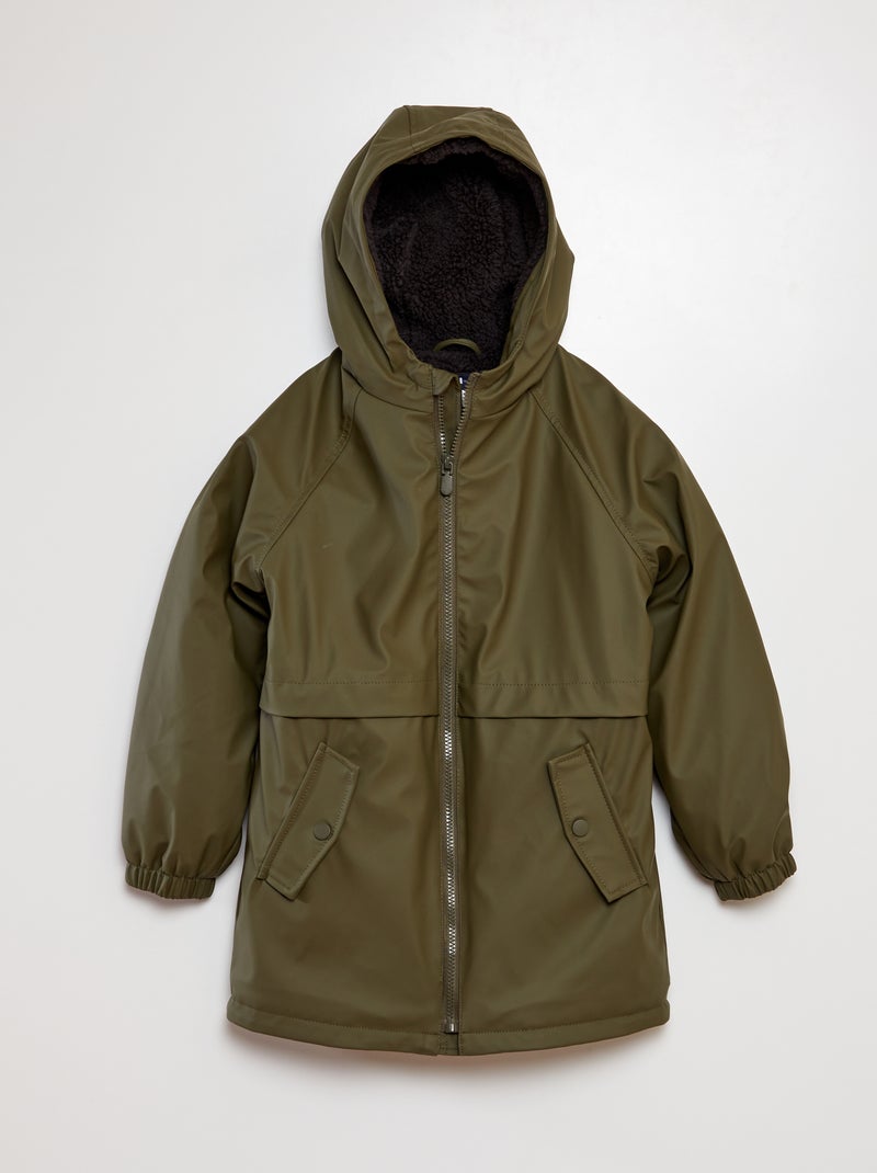 Parka midi con interior de borreguito - KAKI - 0.00€ - Kiabi