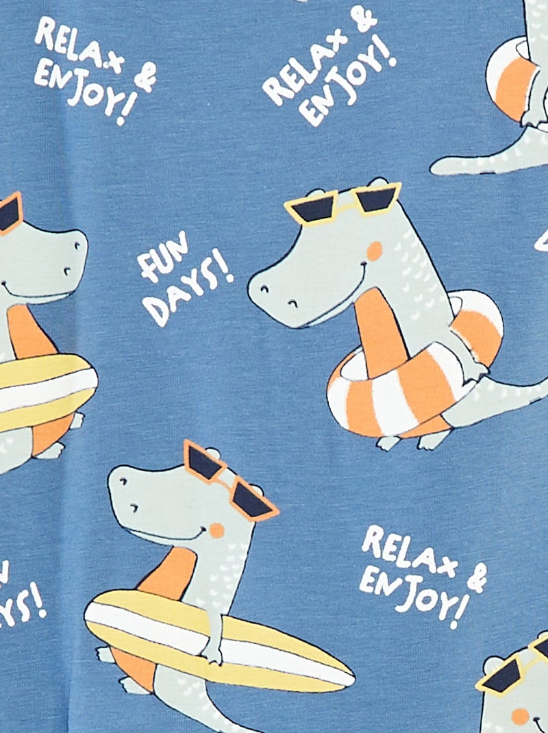 Pelele corto estampado 'dinosaurio' 'Guppy' - AZUL - Bebé niño - 13.00 ...