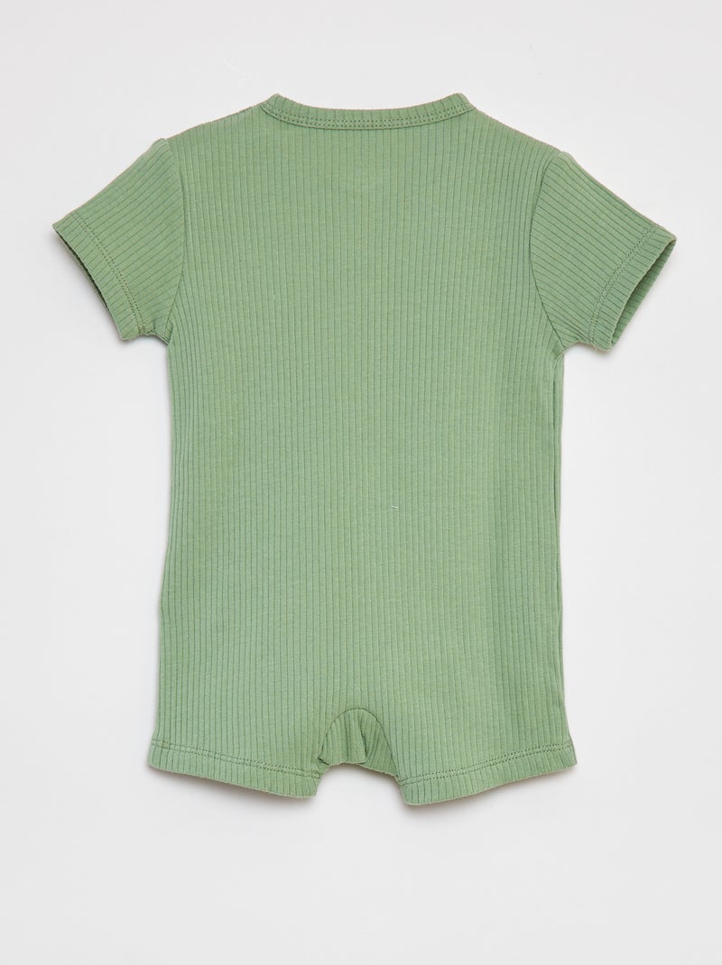Pelele ligero con cremallera - VERDE - Bebé niño - 8.00€ - Kiabi