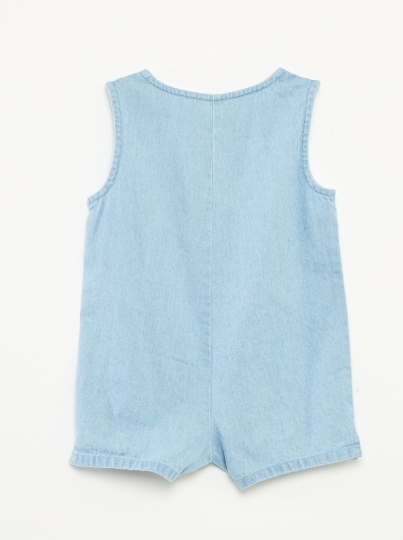 Pelele vaquero corto - AZUL - Bebé niño - 13.00€ - Kiabi