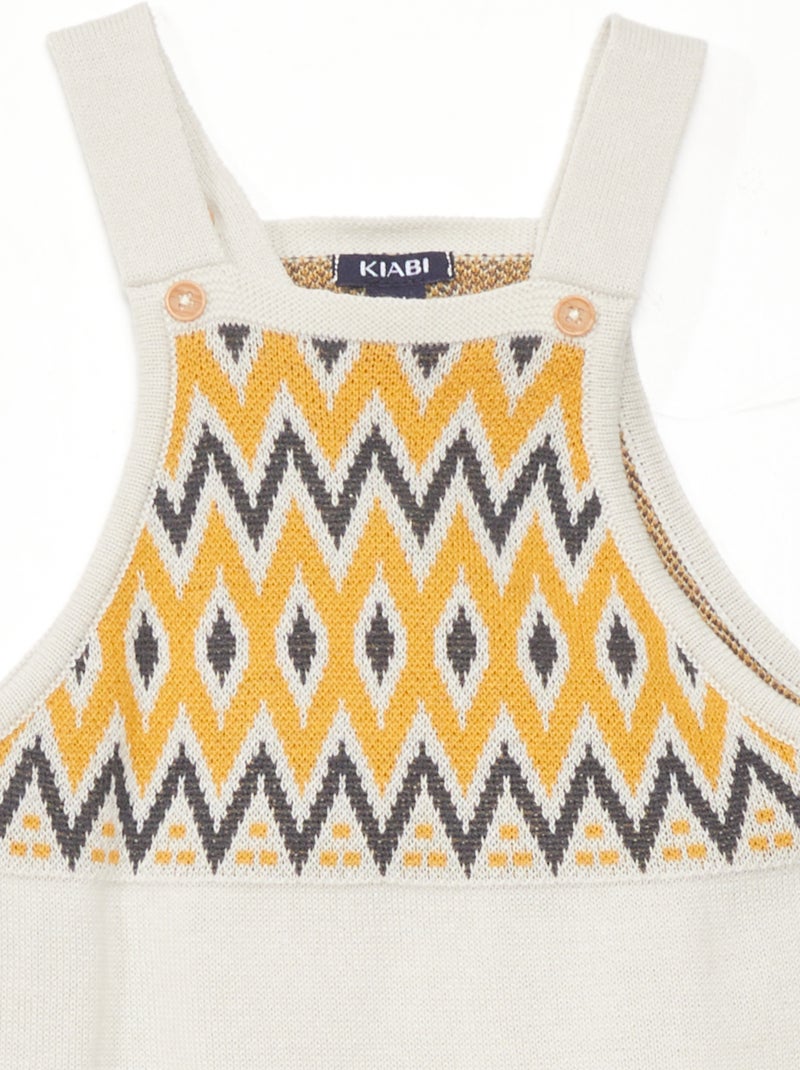 Peto con estampado de jacquard - BEIGE - 13.00€ - Kiabi