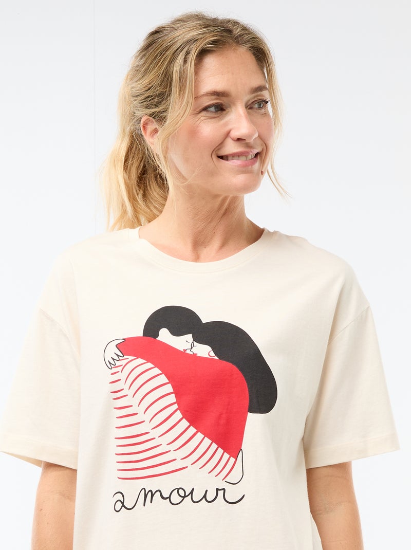 Pijama corto de 2 piezas 'Agathe Sorlet x Kiabi' - San Valentín ...