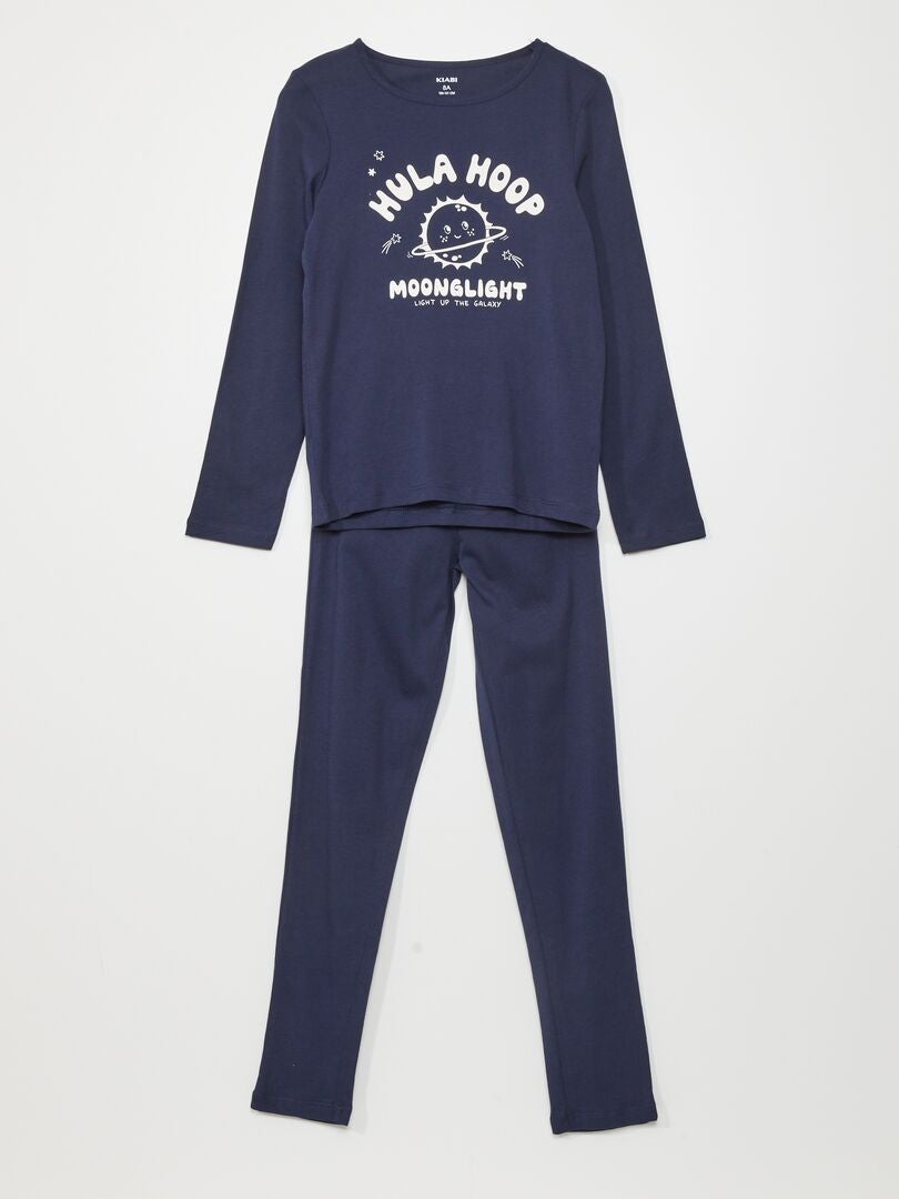 Pijama largo - 2 piezas - AZUL - Kiabi - 6.00€