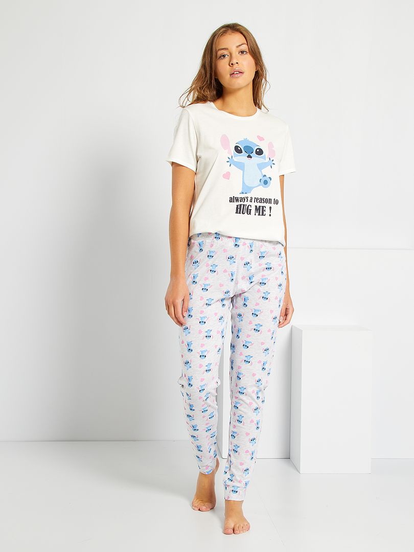 Pijama largo 'Stitch' - BLANCO - Kiabi - 17.00€