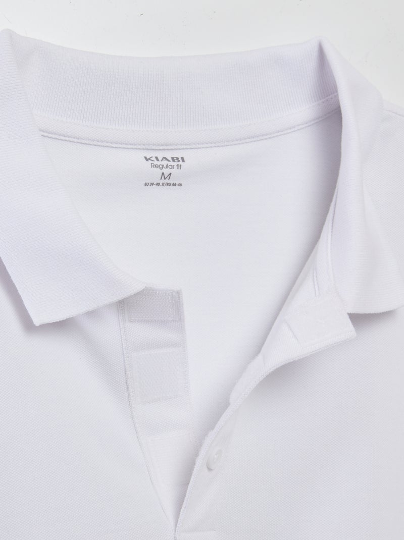 Polo liso - So Easy - blanco - Hombre - 12.00€ - Kiabi
